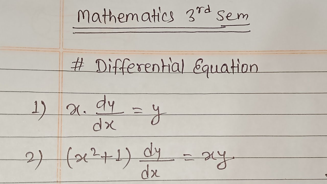 ENGINEERING MATH -III (3rd SEM) | DIFFERENTIAL EQUATION NUMERICAL | @Er ...