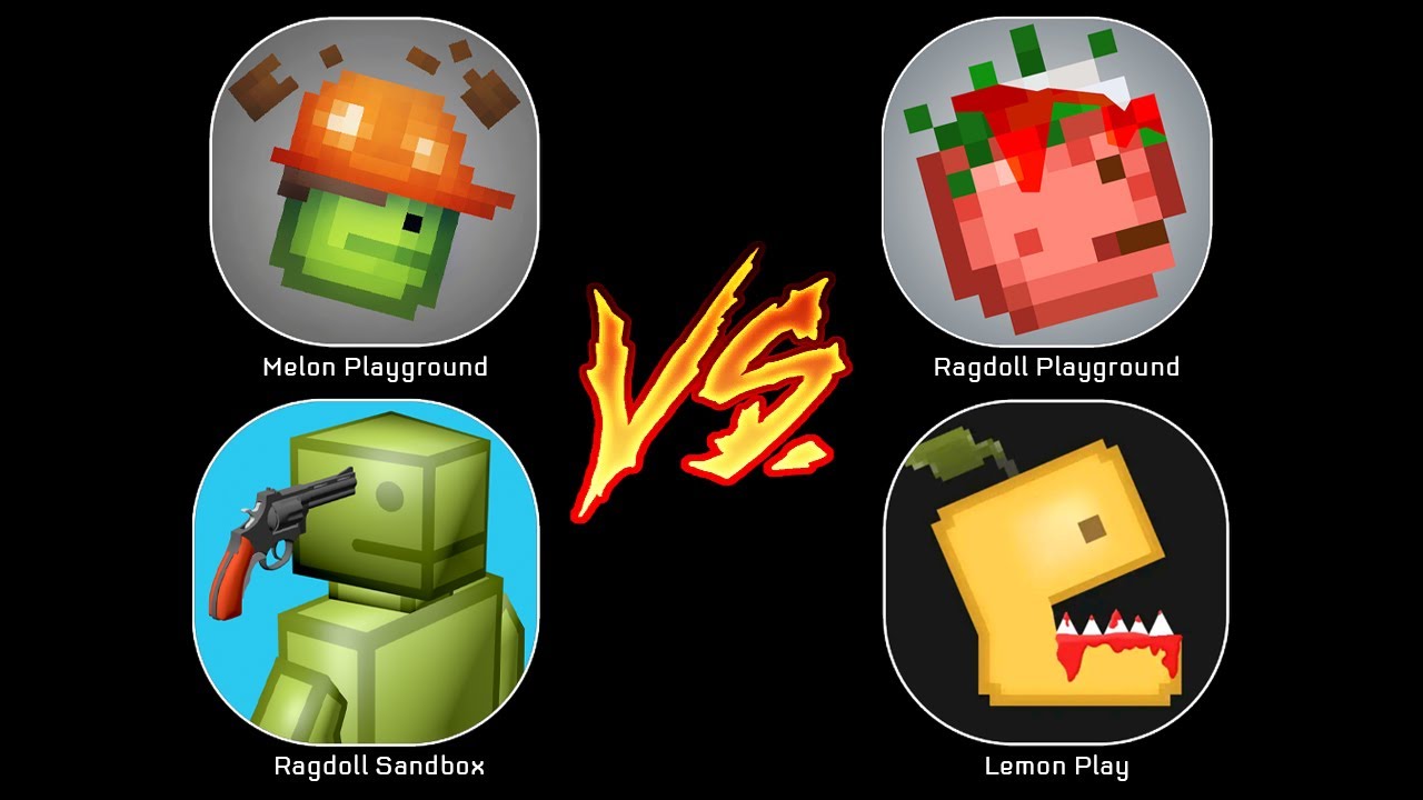 Melon Playground vs Ragdoll Playground vs Ragdoll Sandbox vs Lemon Play ...
