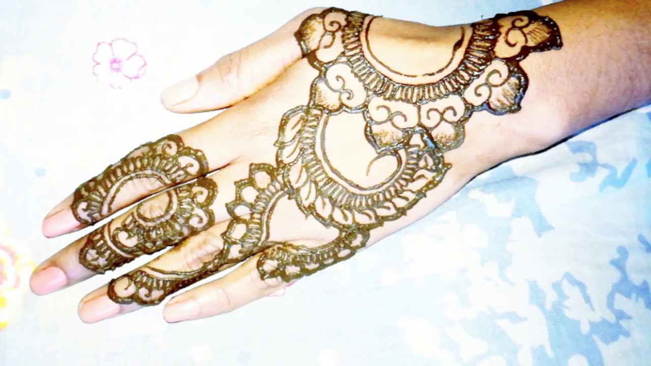 Upper hand mehndi design for beginners 2018. - YouTube