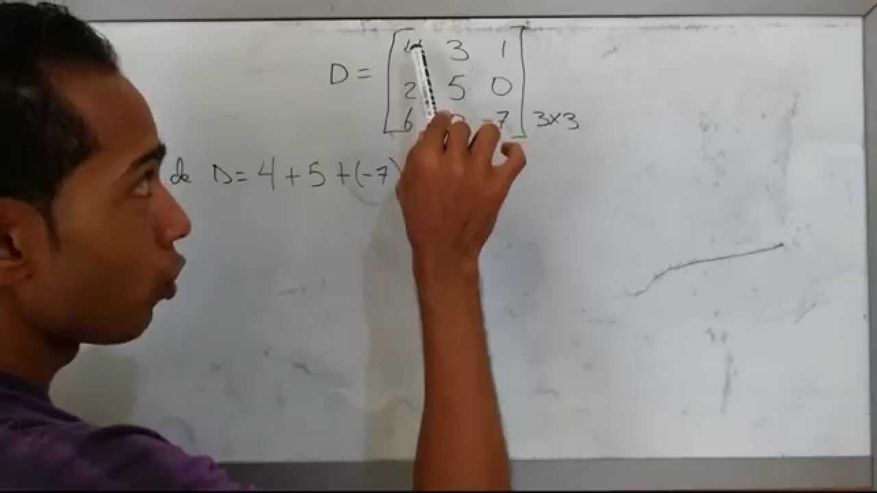 Como hallar la traza de una matriz. - YouTube