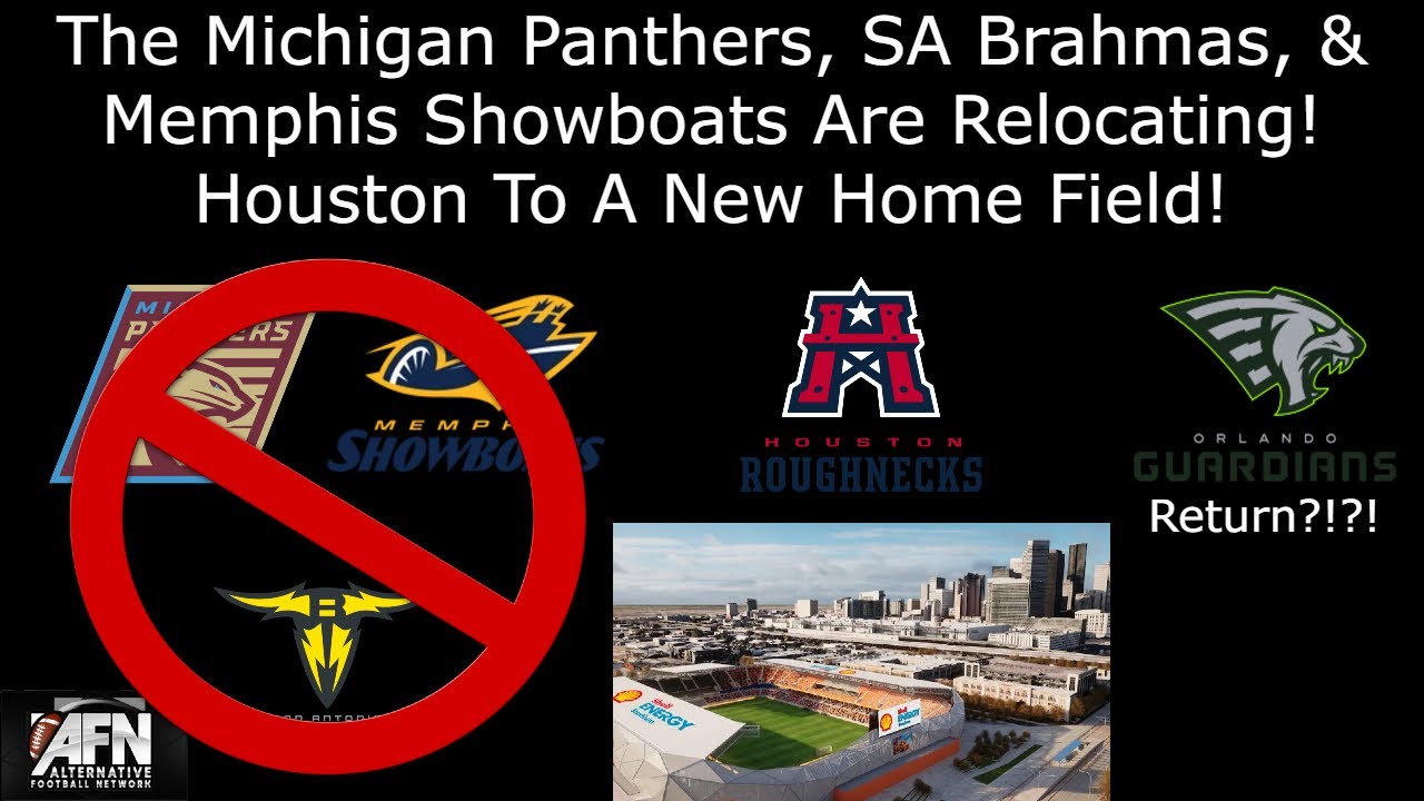 The Michigan Panthers, SA Brahmas, & Memphis Showboats Are Relocating ...