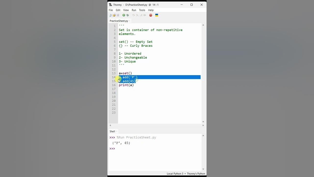 60 Set Datatype In Python Part 2 Python Tutorial Praveen Kumar Youtube
