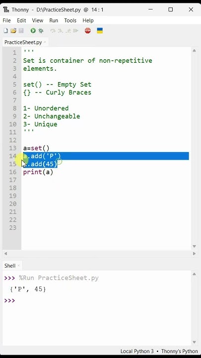 63 Set Datatype In Python Part 2 Python Tutorial Praveen Kumar