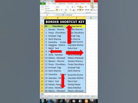 Excel Shortcut Keys || Shortcut Keys || Excel Data Entry Tricks - YouTube
