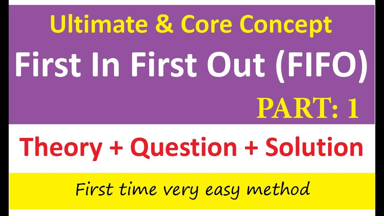 FIFO Method of Store Ledger || Inventory or Material Control || First ...