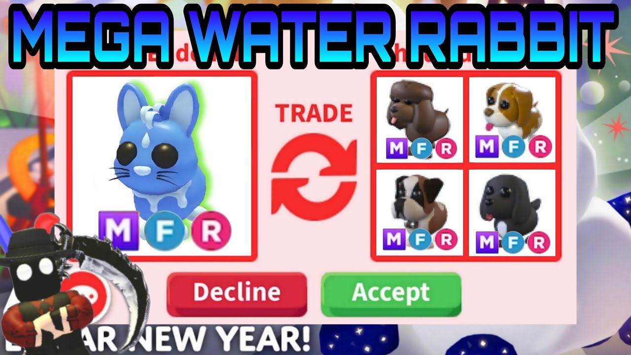 TRADING MEGA WATER RABBIT FROM LUNAR EVENT in Adopt Me - YouTube
