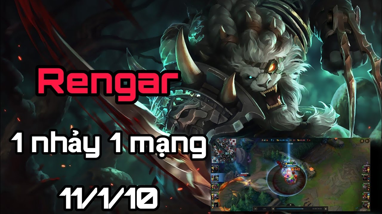 [LMHT TỐC CHIẾN] Rengar đi rừng lên trí mạng 1 nhảy 1 mạng - YouTube