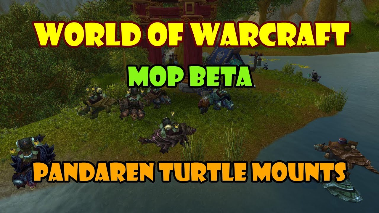 WoW [MOP Beta] - Pandaren Turtle Mounts - YouTube