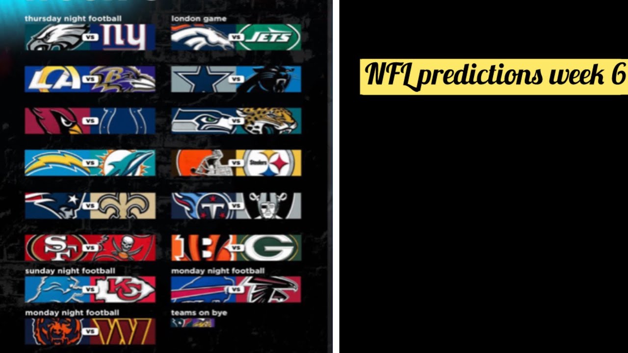 NFL Predictions: Week 6 - YouTube