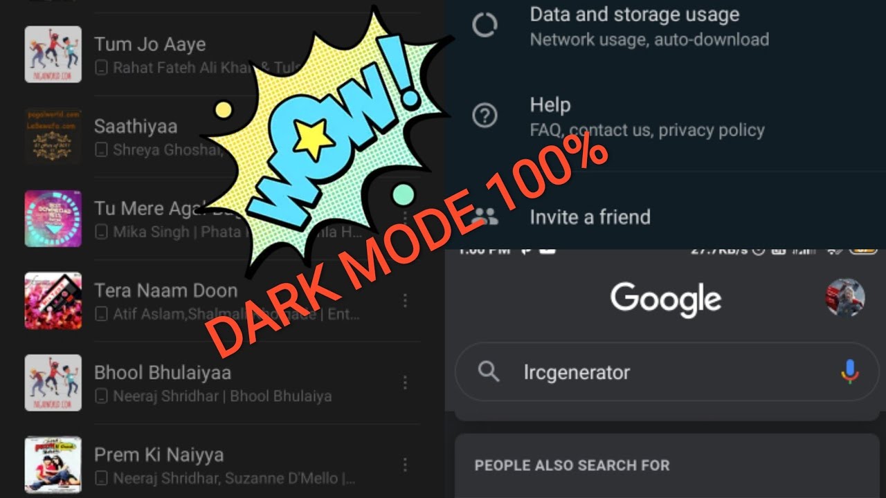 ENABLE DARK MODE IN ALL APPS | WITHOUT ANDROID 10 | #darkmode - YouTube