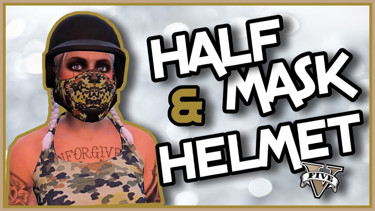 GTA5 "BIKER HALF MASK + BULLETPROOF HELMET GLITCH!" MALE & FEMALE [1.42 ...
