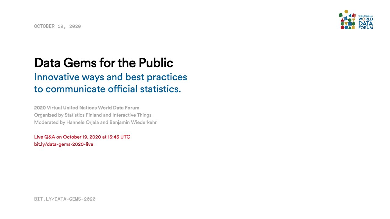 World Data Forum 2020: Data Gems for the Public (TA4.02) | Live Q&A on ...