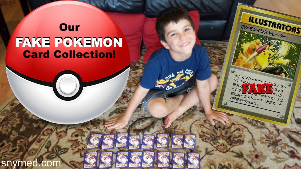 Our Fake First Edition Pokemon Card Collection! Jenna Em Channel - YouTube