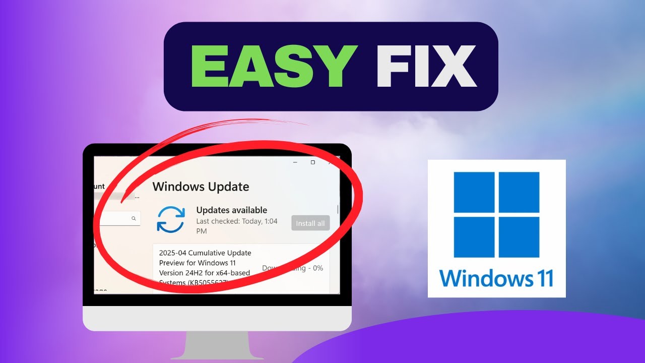 How To Fix Update KB5058405 Not Installing On Windows 11 - YouTube
