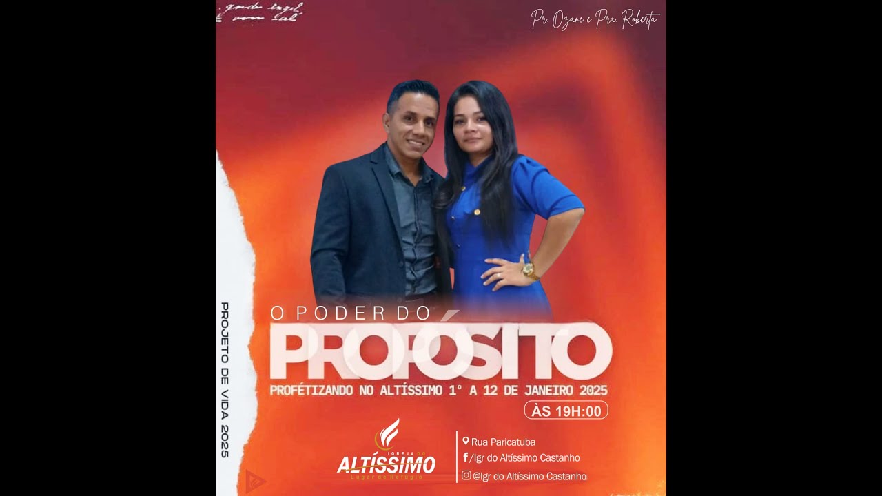 O PODER DO PROPÓSITO PROFÉTIZANDO NO ALTISSIMO 1 A 12 DE JANEIRO 2025 - YouTube