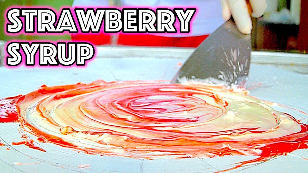 HERSHEY'S STRAWBERRY SYRUP - ICE CREAM ROLLS - YouTube