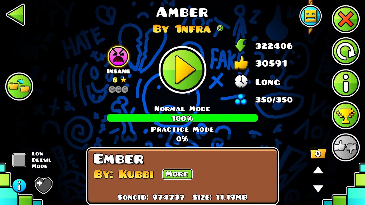[Geometry Dash] 2.11 Amber By 1nfra - YouTube