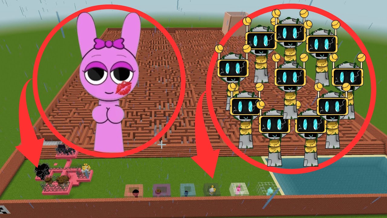 I Found NEW Incredibox Sprunki Pinki and Fun Bot in Maze Gmod Minecraft ...