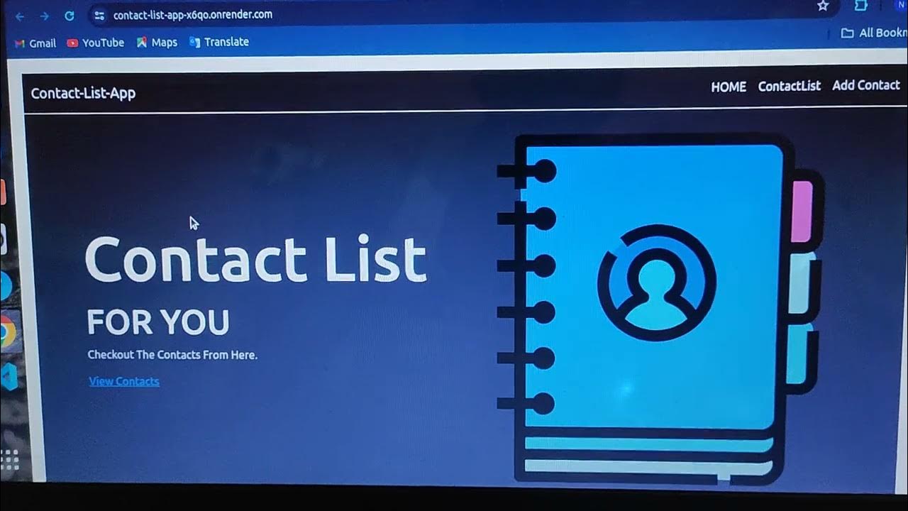Contact List App React - YouTube