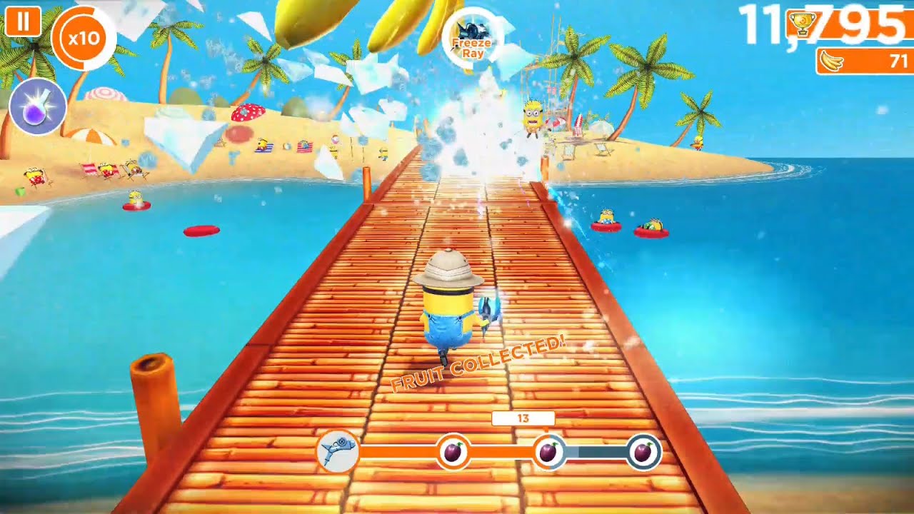 Despicable Me: Minion Rush - Hunter Costume Smash Frozen Objects ...
