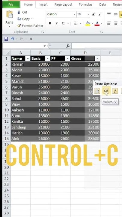 How to remove formulas in excel sheet #shorts - YouTube