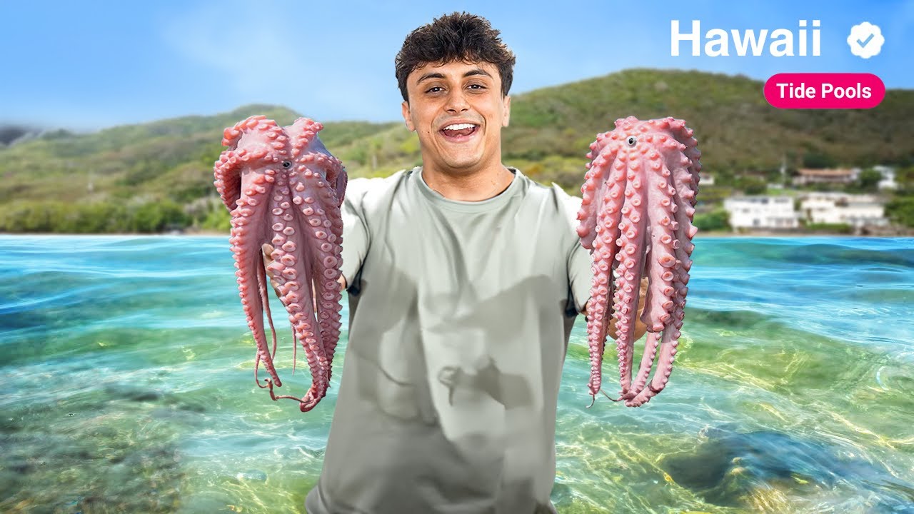 Catching MASSIVE OCTOPUS In Tide Pools - YouTube