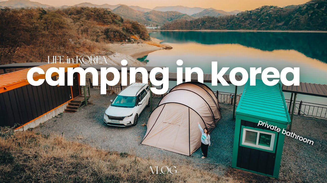 korea vlog | camping by the lake in korea - YouTube