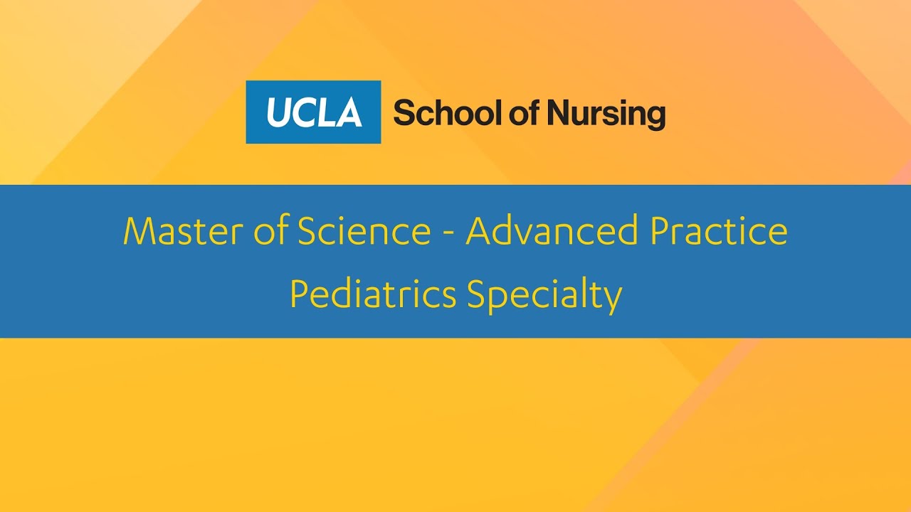 Master of Science Advanced Practice Specialty - Pediatrics - YouTube