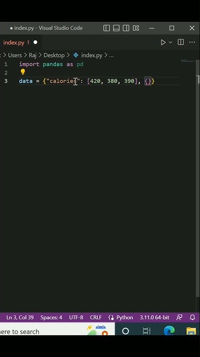Python Pandas Tutorial 2: Dataframe Basics #shorts #python - YouTube
