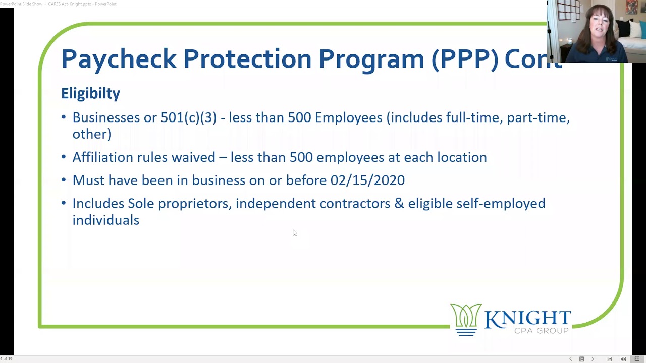 CARES Act – Learn About The Paycheck Protection Program (03/30/2020 ...