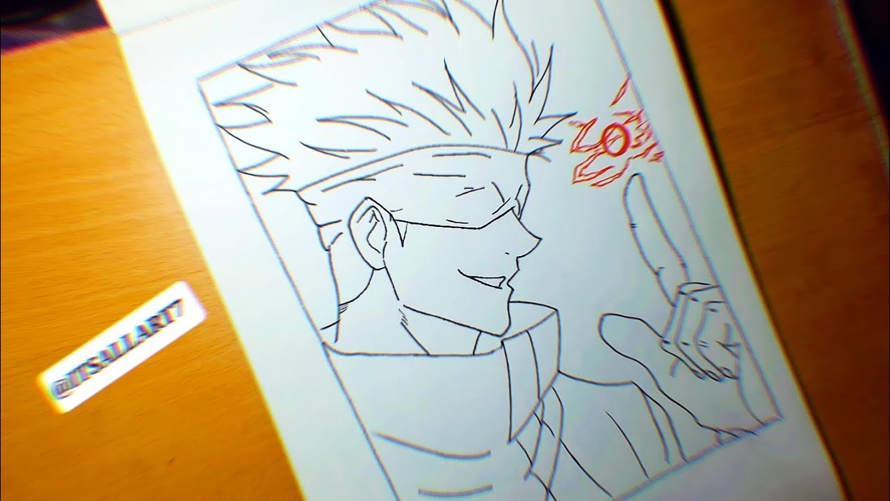 Drawing - gojo satoru // speed drawing - gojo satoru // how to draw ...