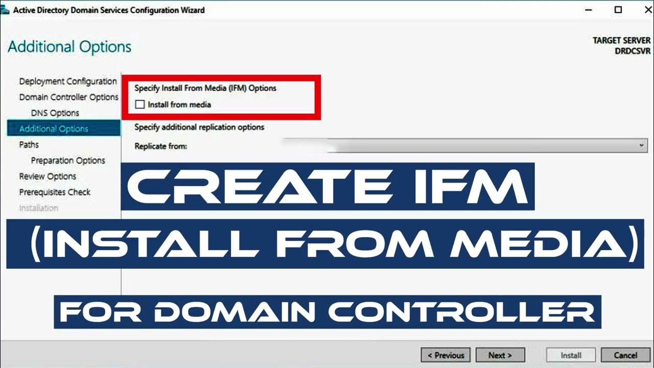 How to create IFM (Install From Media) for Domain Controller (DC) - YouTube