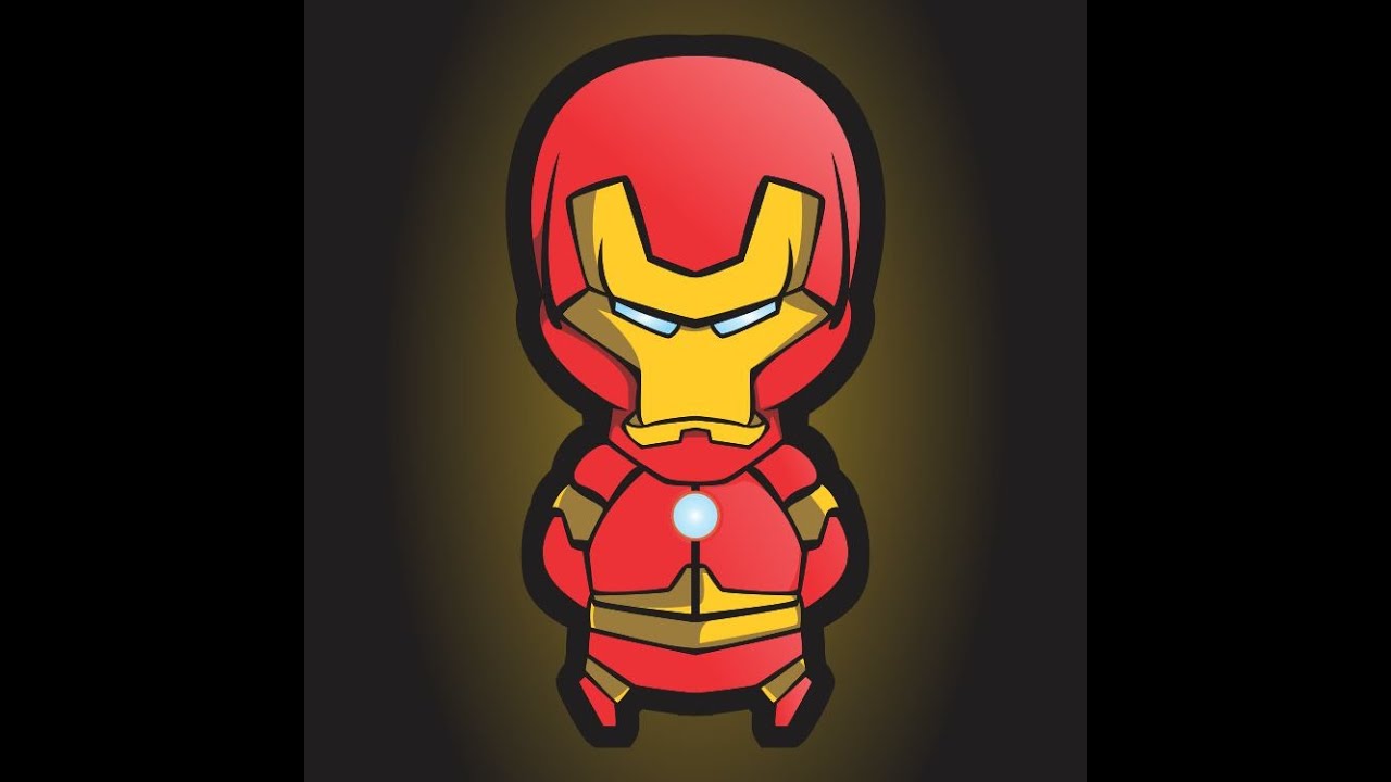 COREL DRAW : HOW TO DRAW CHIBI IRONMAN - YouTube