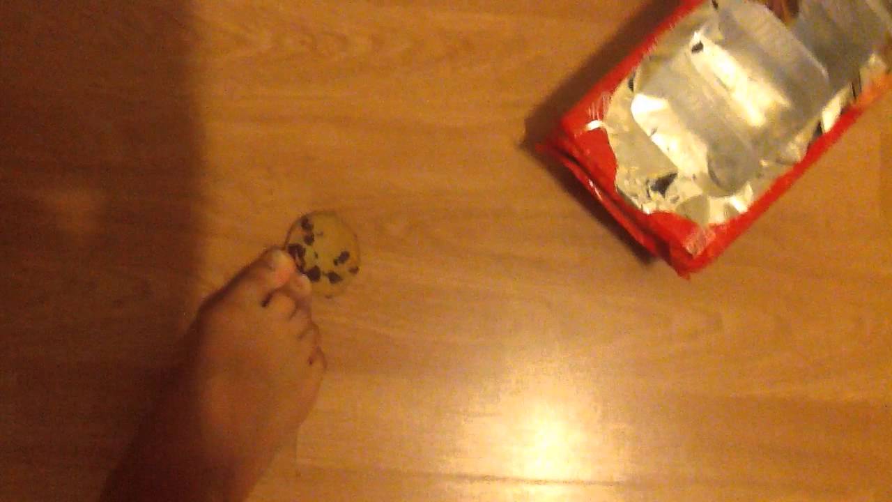 Stepping on a cookie!! - YouTube