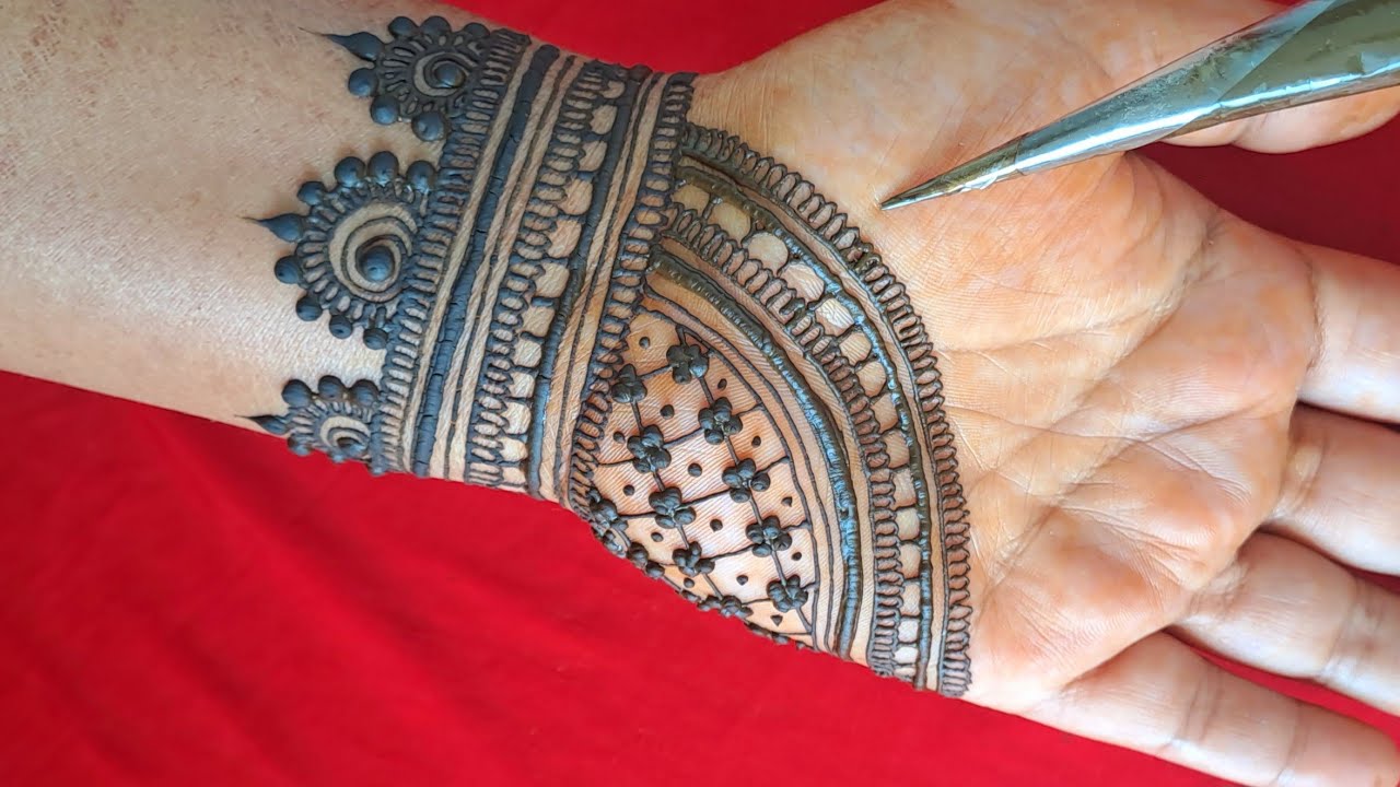 simple front side mehndi |new easy mehndi design |mehndi Ka Design ...