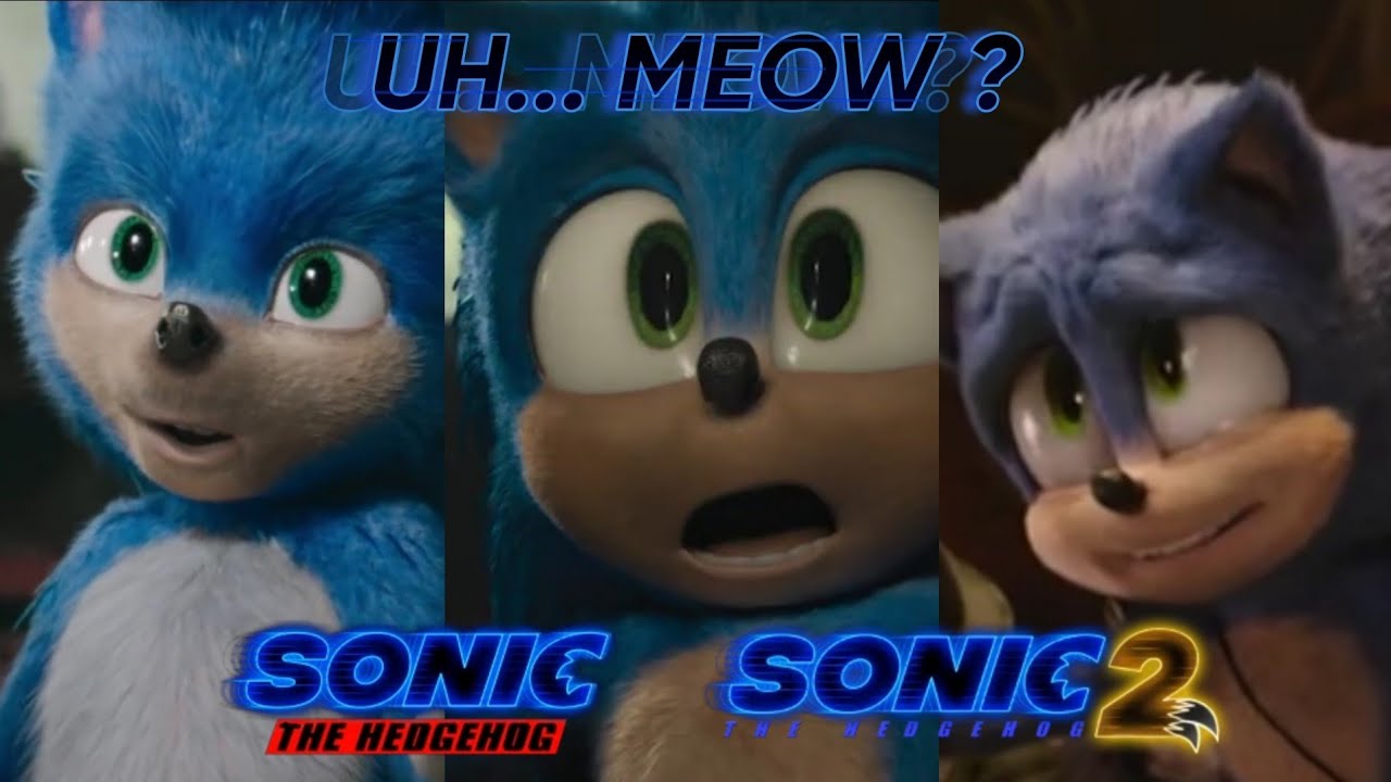 Sonic movie "uh...meow ?" scene evolution 2020-2022 (Sonic 2 movie ...