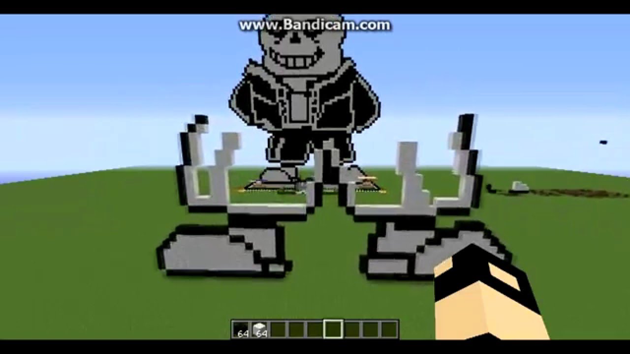 [Sans pixel art tutorial] |part:1| minecraft - YouTube
