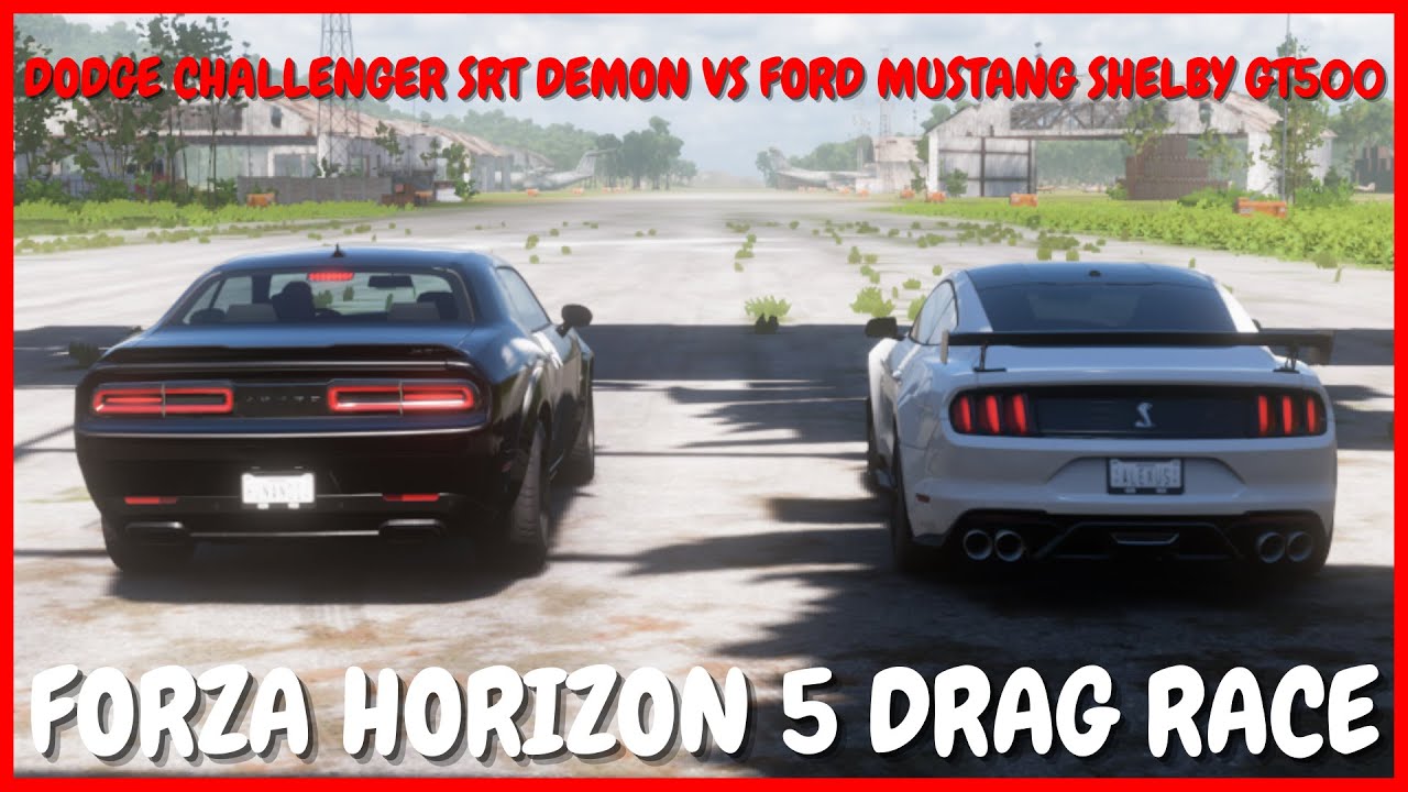 Dodge Challenger SRT Demon vs Ford Mustang Shelby GT500 - Forza Horizon ...