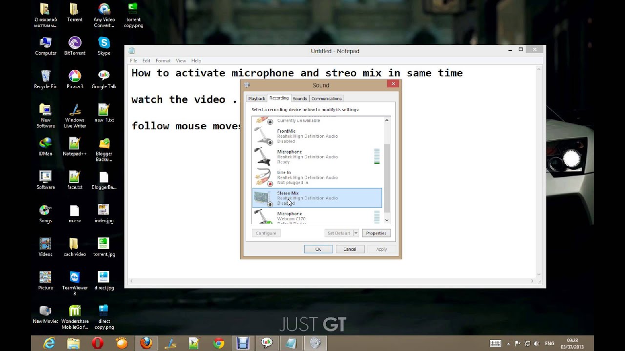 How To Activate Microphone And Streo Mix In Same Time YouTube How To Activate Microphone And Streo Mix In Same Time YouTube