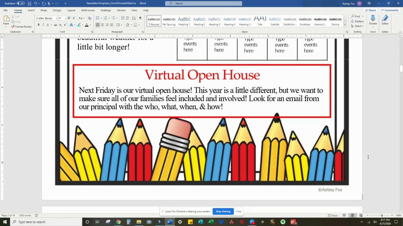 Elementary Newsletter Template Editable in Word - Tutorial - YouTube