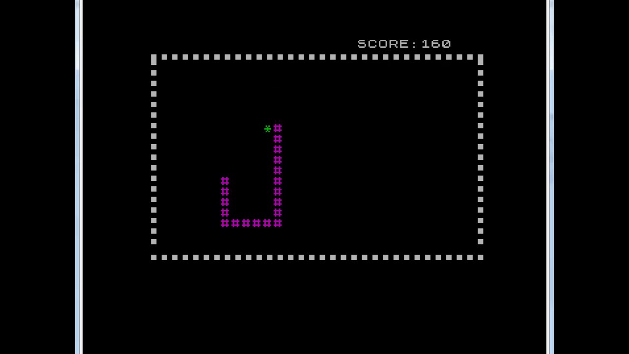 ZX Spectrum - BASIC - Snake Game - Fast - YouTube