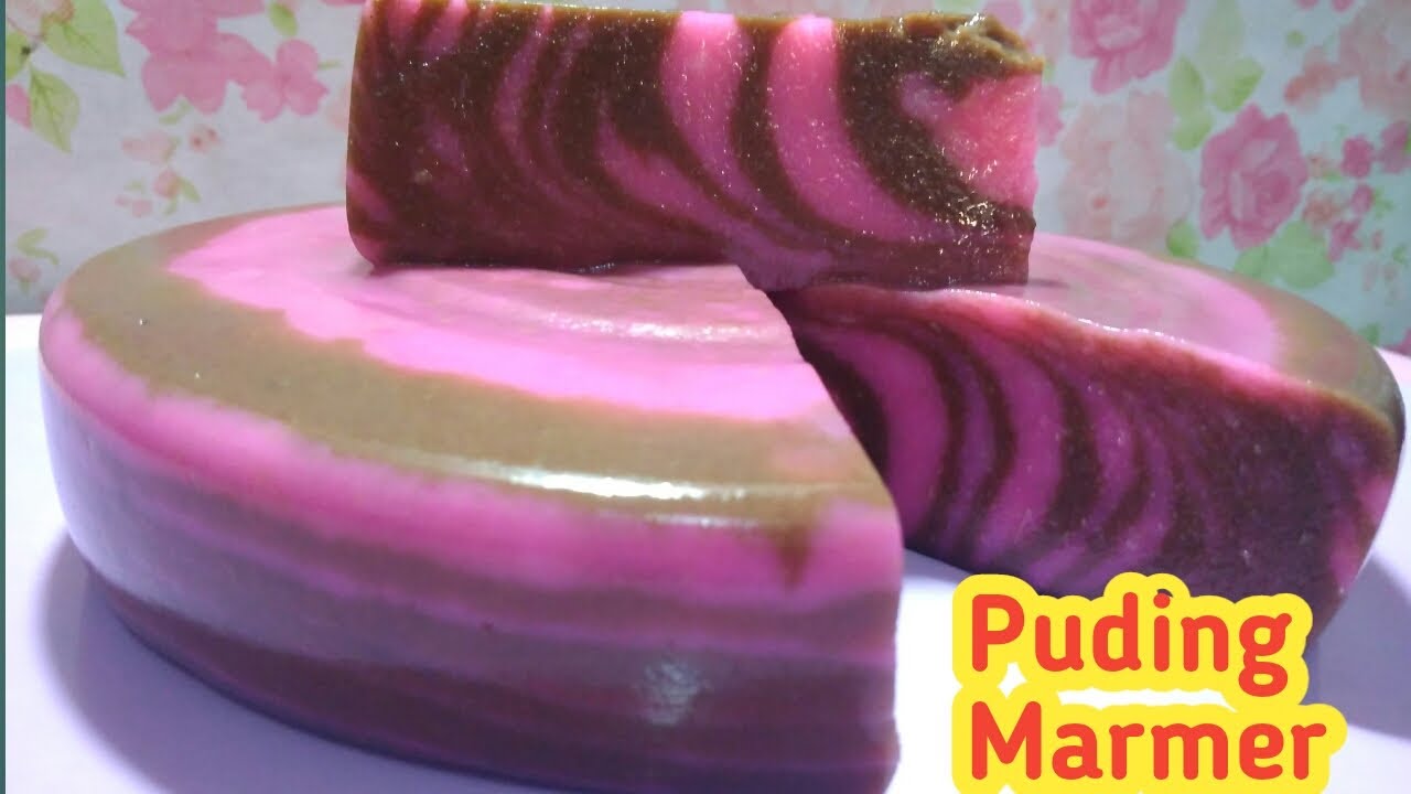 Resep Puding Marmer Roti Tawar || 2 warnaLegit dan Lembut - YouTube