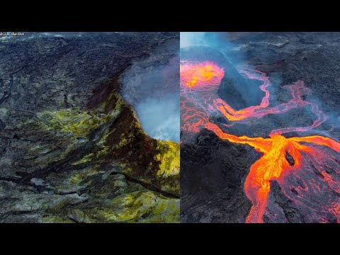 VOLCANO BEFORE AND AFTER ERUPTION STOPPED! WHAT A SPECTACULLAR ...