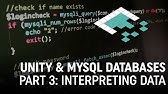 Unity + MySQL - YouTube