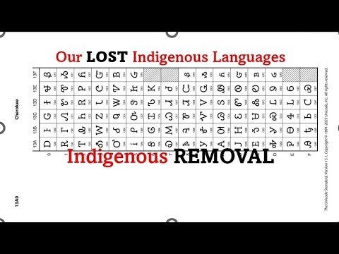 Our lost Indigenous languages & Indigenous Removal - YouTube