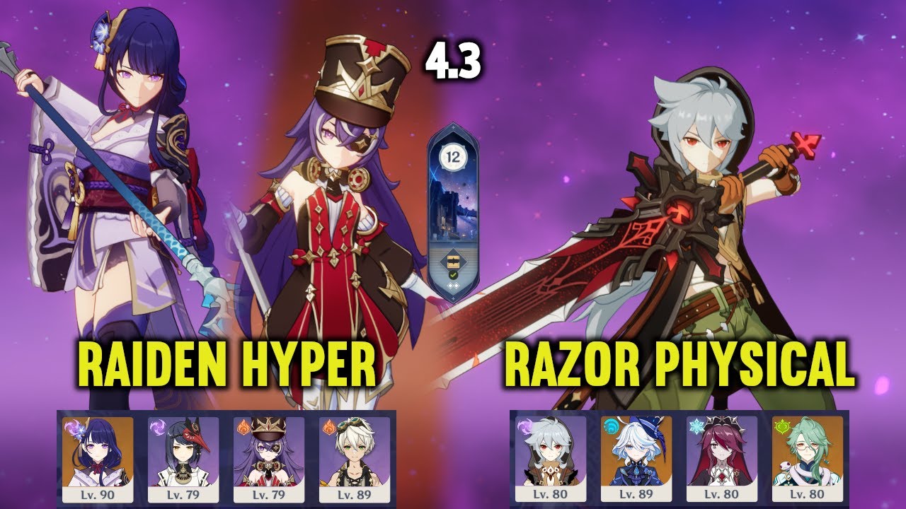 (F2P) C0 RAIDEN C2 CHEVREUSE Hyper & C6 RAZOR Physical | 4.3 Spiral ...