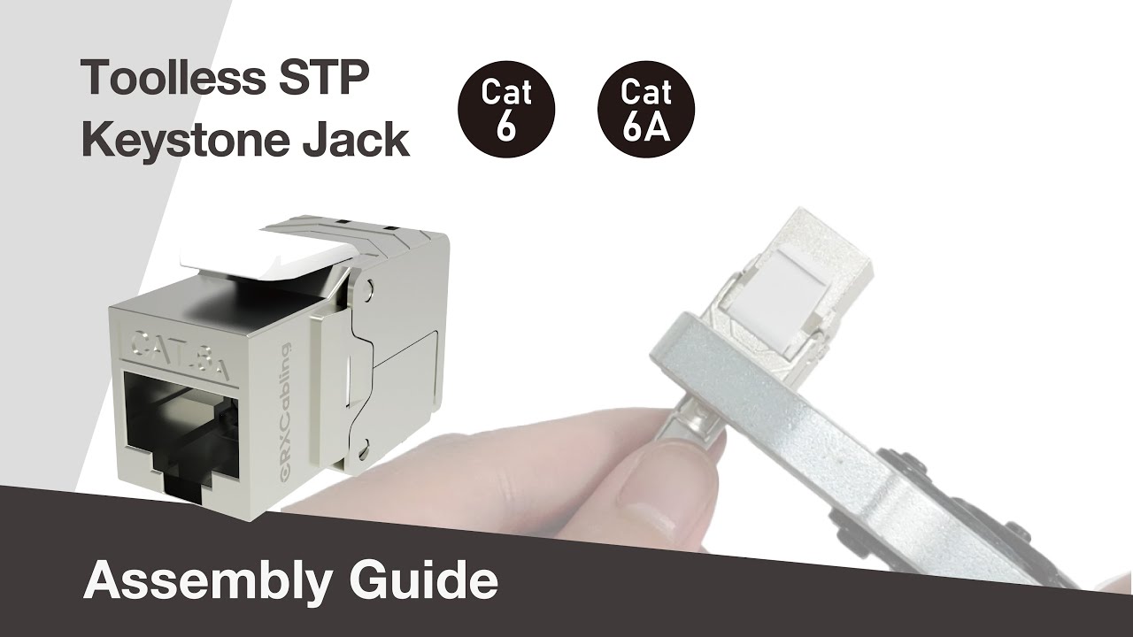 Installing STP Cat6A RJ45 Keystone Jack Easily by CRXCabling’s Guide ...