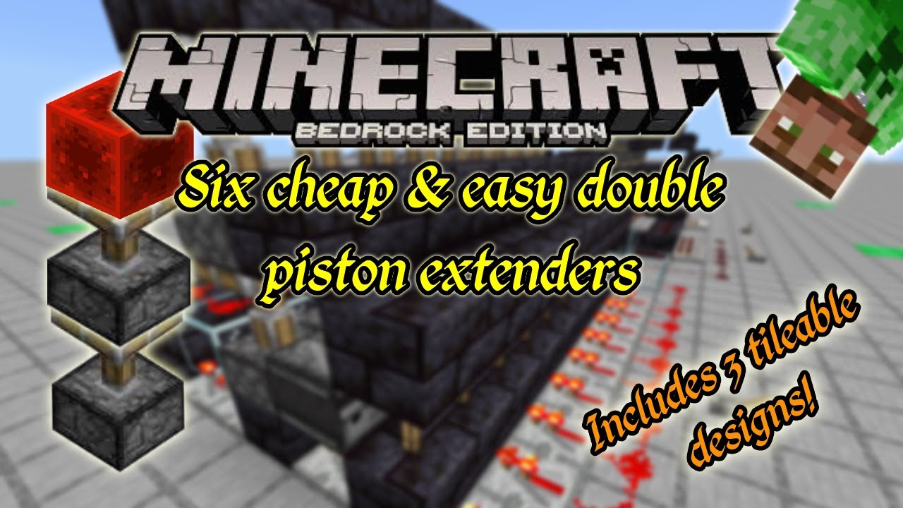 6 Simple and easy double piston extenders (Bedrock Edition) (Works in 1 ...