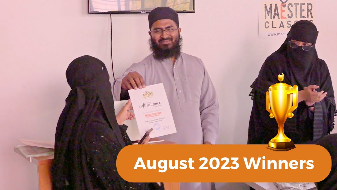 August 2023 Winners: Celebrating Excellence | MAESTER Classes - YouTube