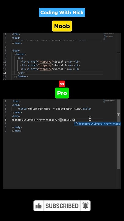 How Beginners Code vs How Pros Code 👶 ️👨‍💻 #coding #html5 #css3 #csstricks #webdesigning #shorts ...